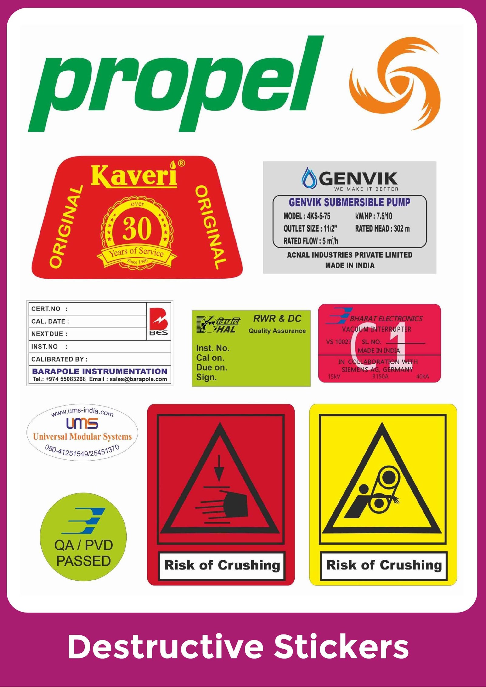 Stickers & Labels – New Graphic Print and Metal Works