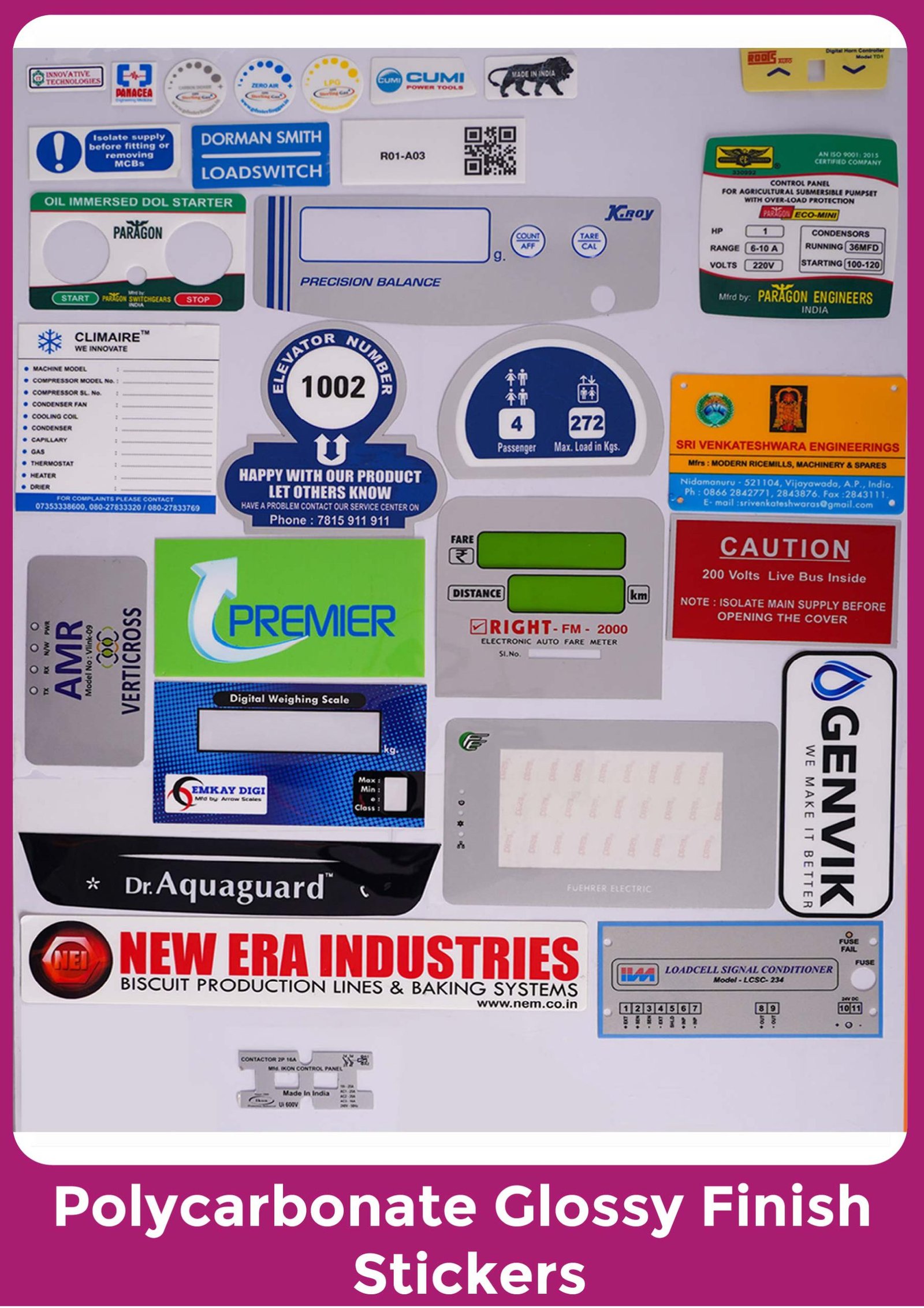 Stickers & Labels – New Graphic Print and Metal Works