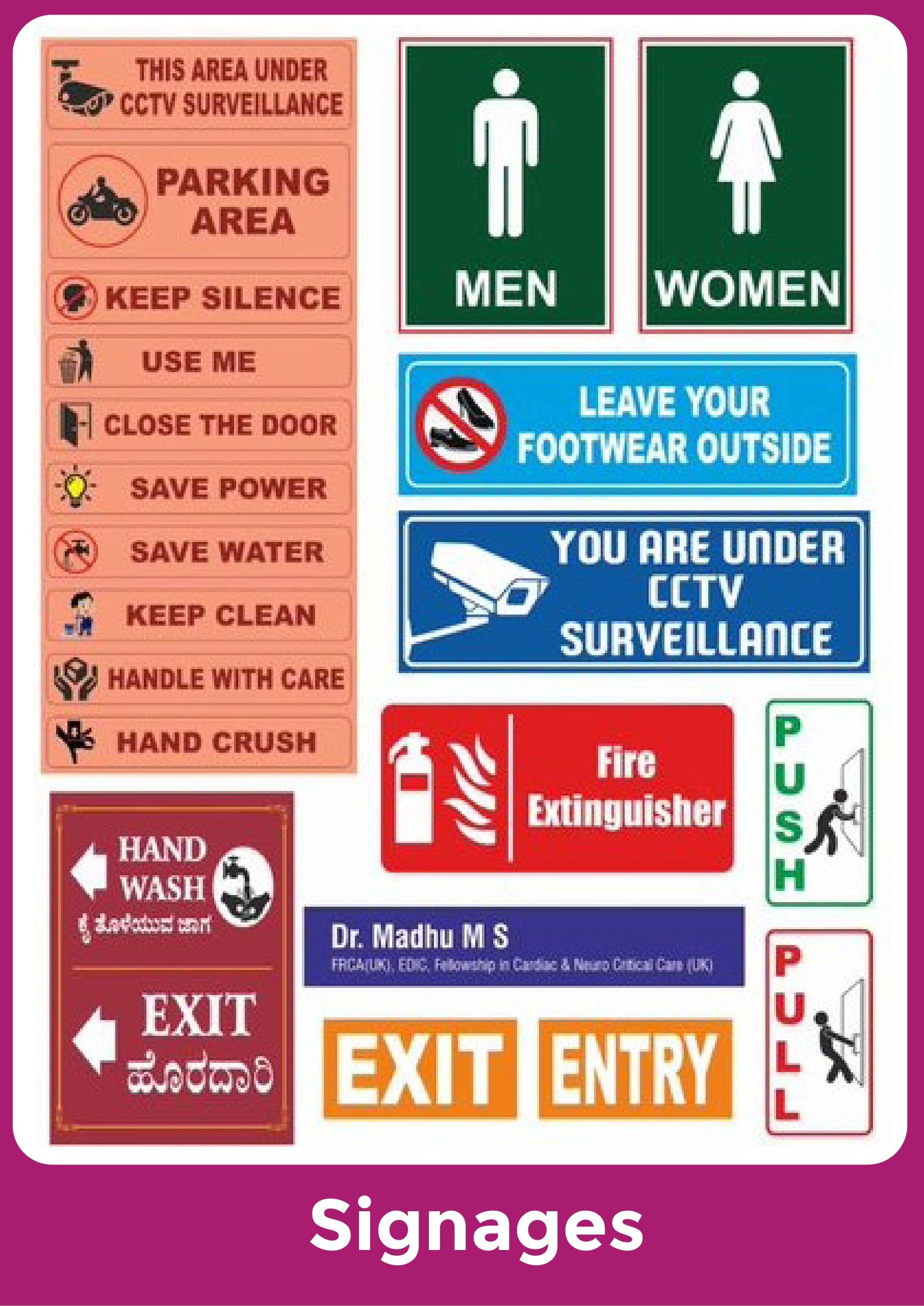 Signages – New Graphic Print and Metal Works