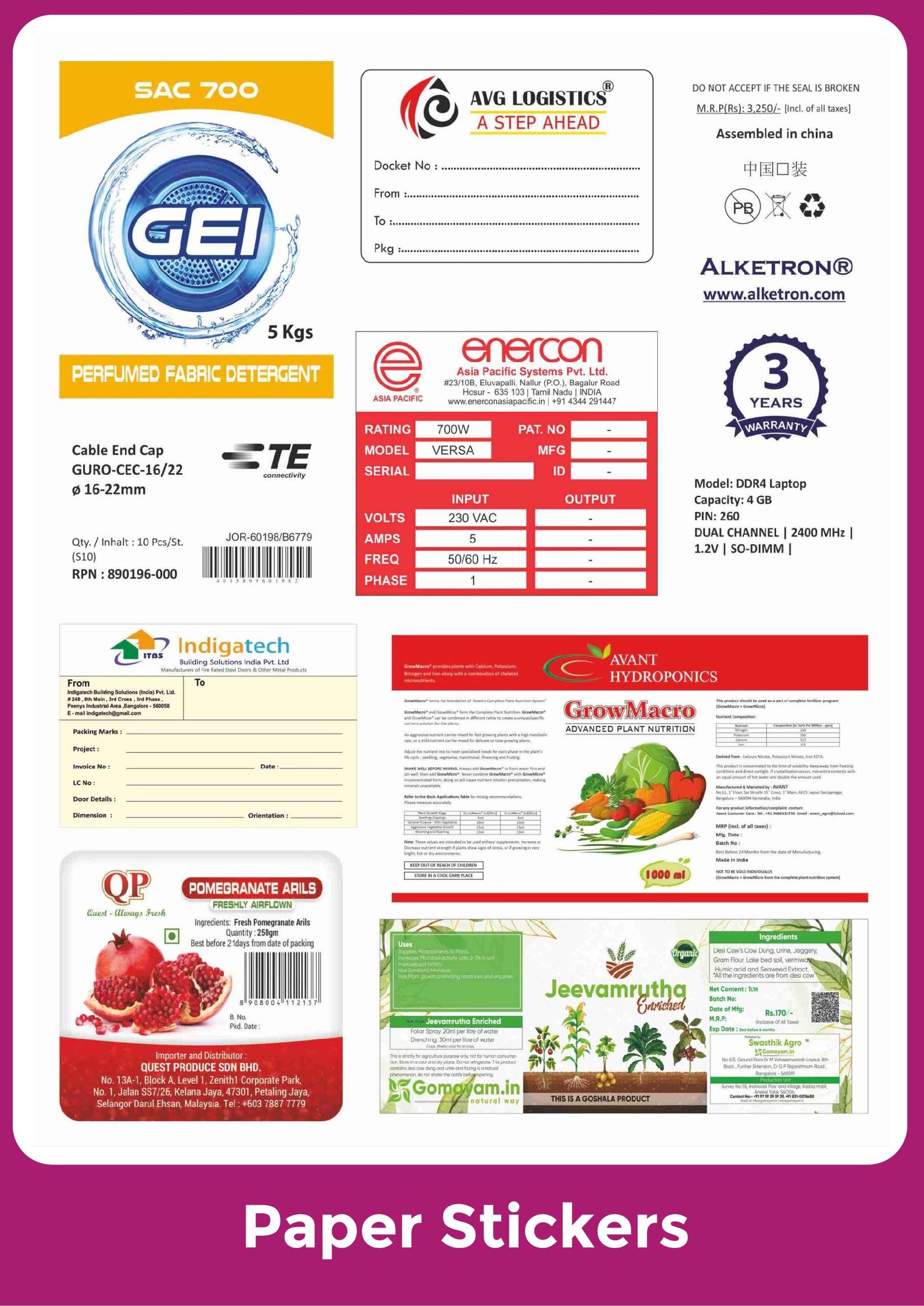 Stickers & Labels – New Graphic Print and Metal Works